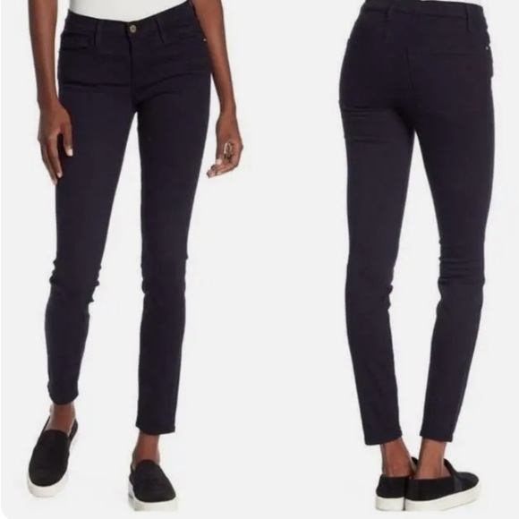 Frame Denim | Jeans | Frame Denim Le Skinny De Jeanne Crop In Deep Blue ...